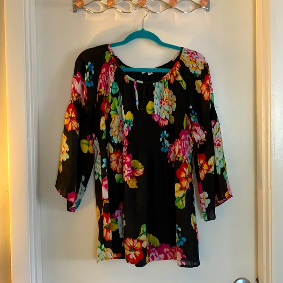 Spense | Tops | Spense Pm Sheer Multi Color Blouse | Poshmark